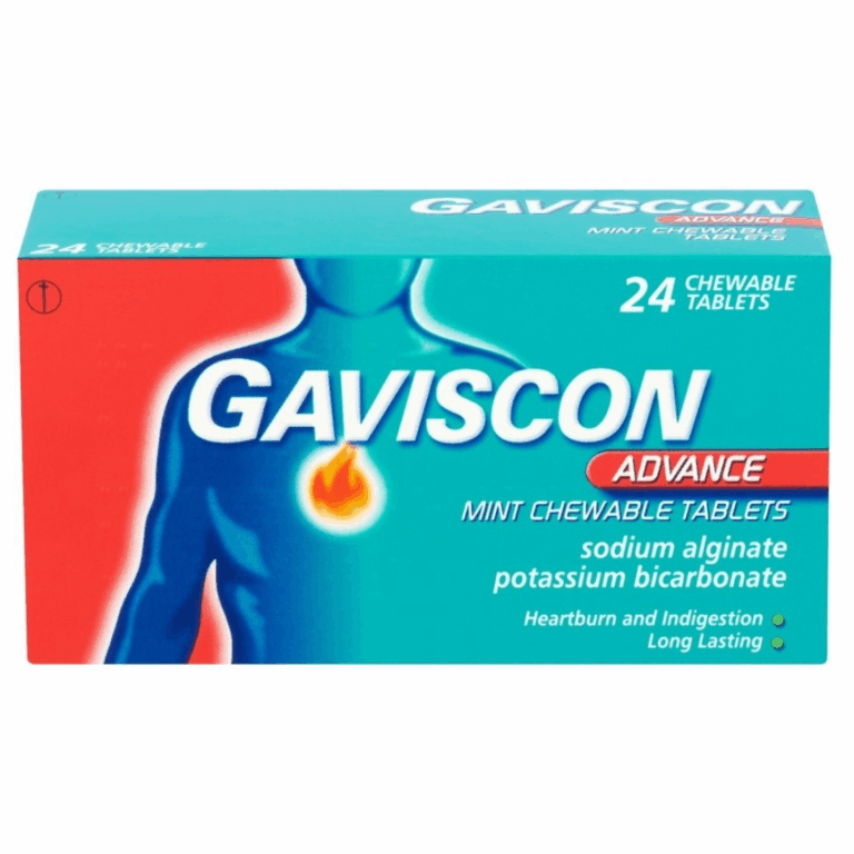 Gaviscon Advance Mint 24 Chewable Tablets - TranslitePharma
